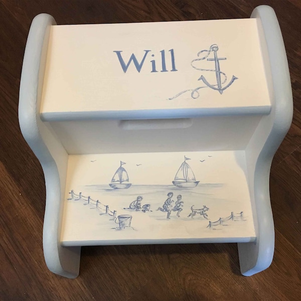 Hand Painted Stool - Etsy