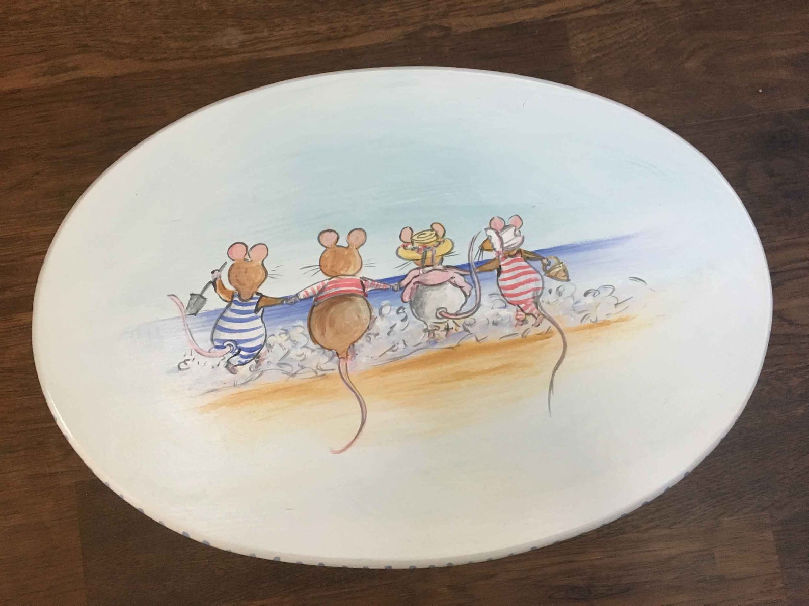 Painted Furniture Oval Step Stool Hand Painted Step Stool | Etsy