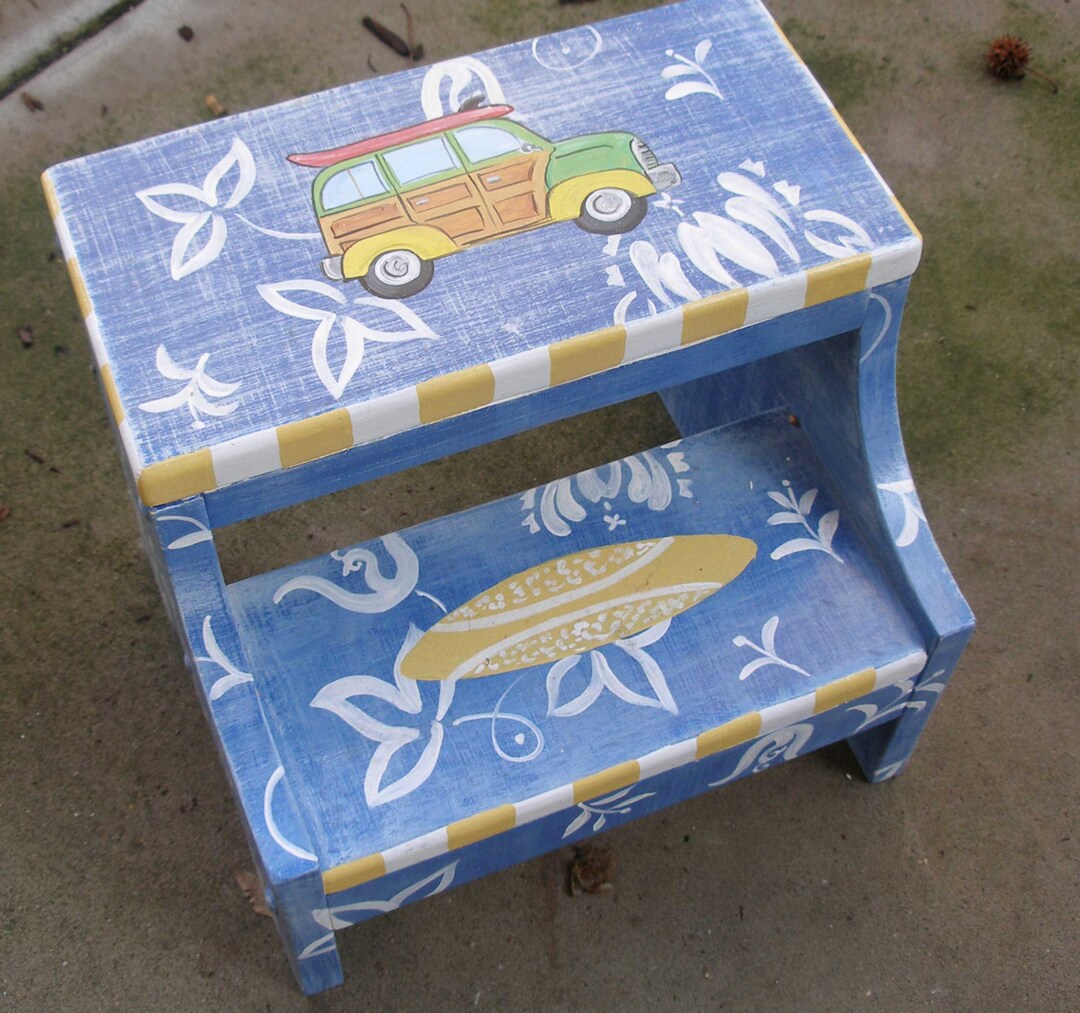 Personalized Kids Gifts Boys Step Stool Painted Step Stools - Etsy
