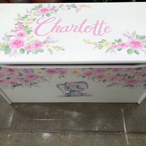 Elephant Toy Box, Hand Painted Toy Boxes, Toy Chests - Etsy