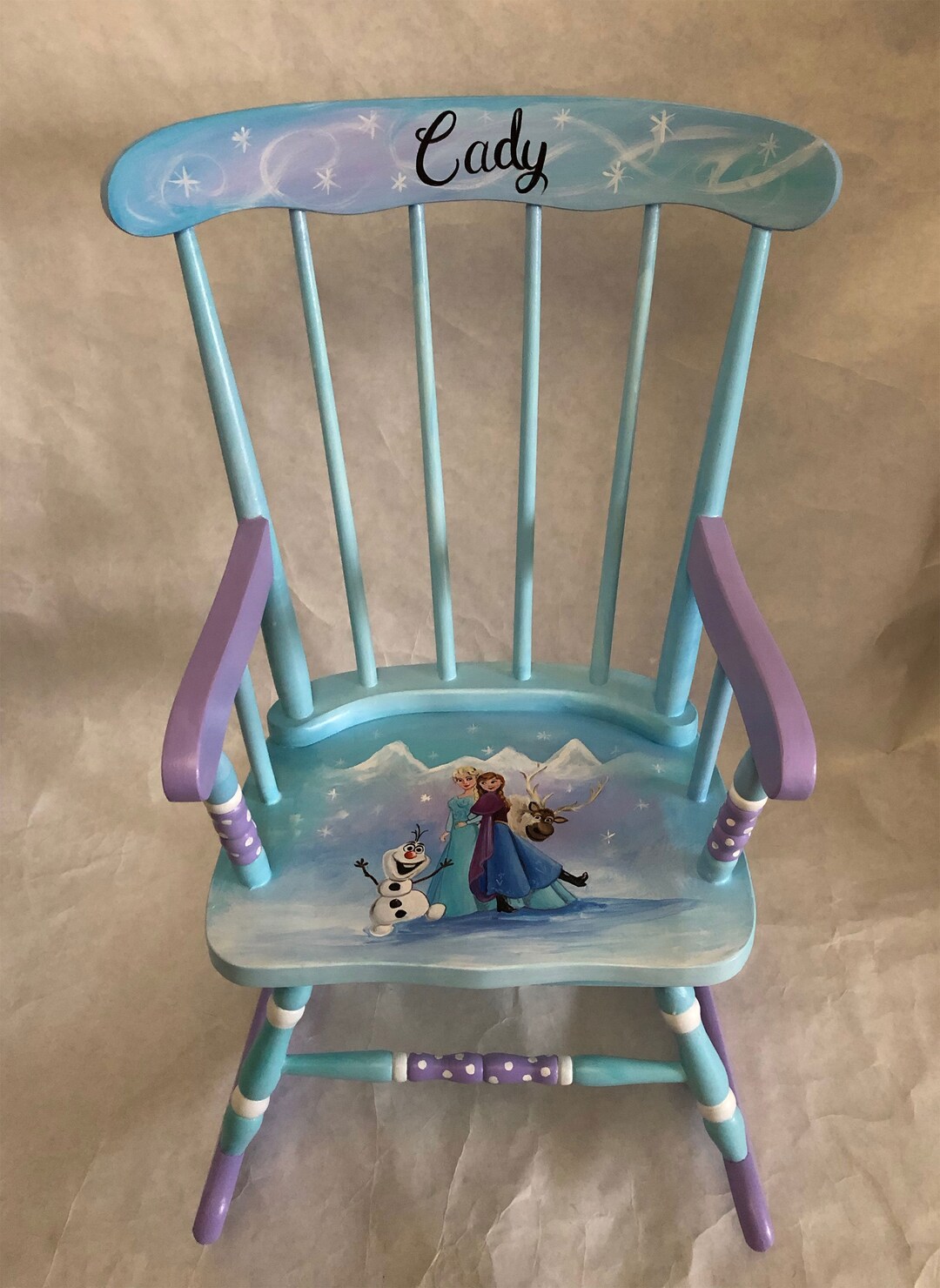 Hand Painted Rocking Chair, Hand Painted Kids Rocker, Child's Rocking ...