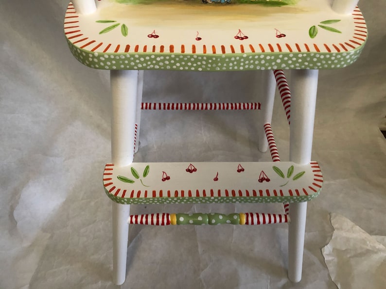 Storybook Youth Chair, Hand Painted Kids Furniture, Painted High Chairs ...