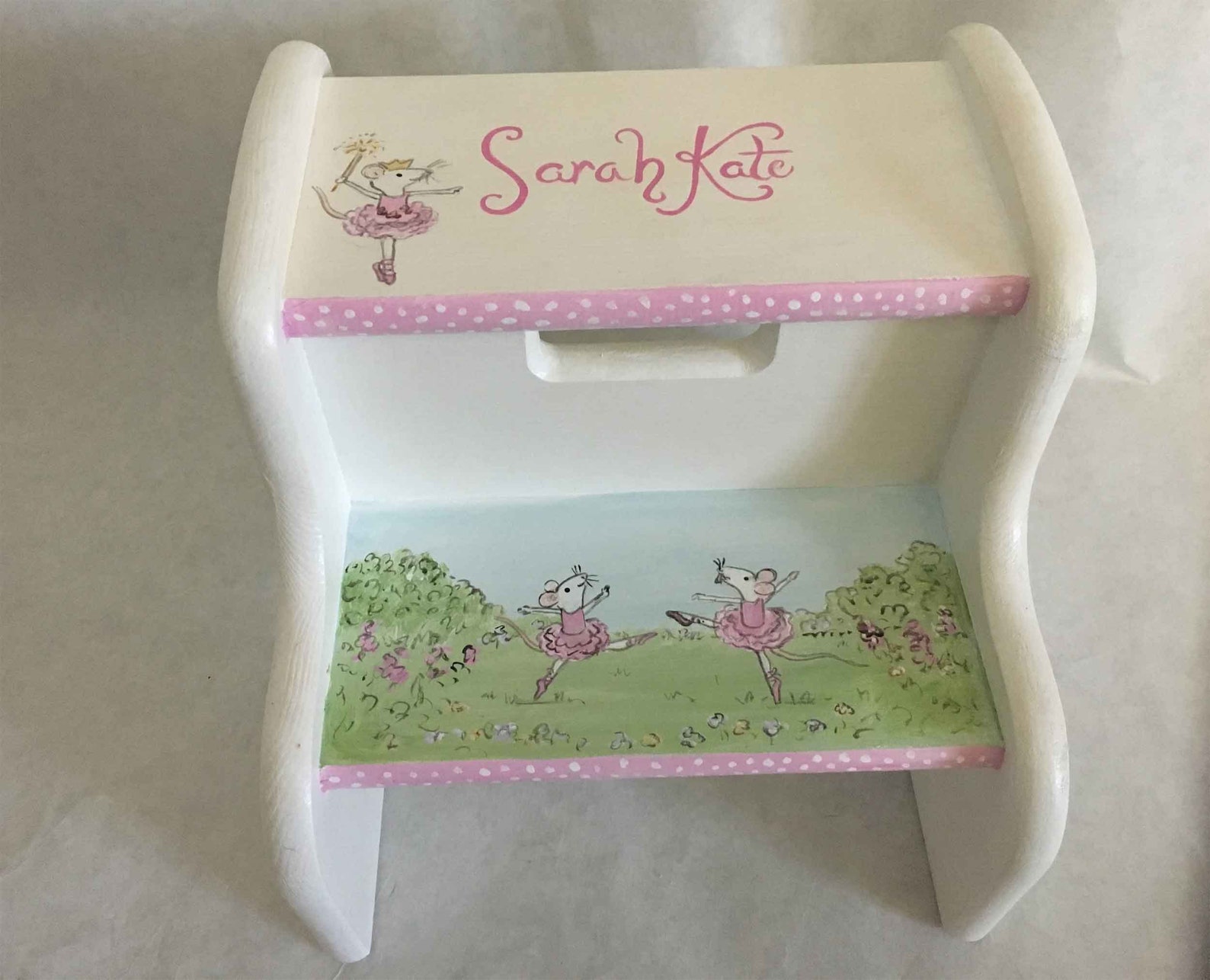 Ballerina Step Stool Girls Step Stool Hand Painted Step | Etsy