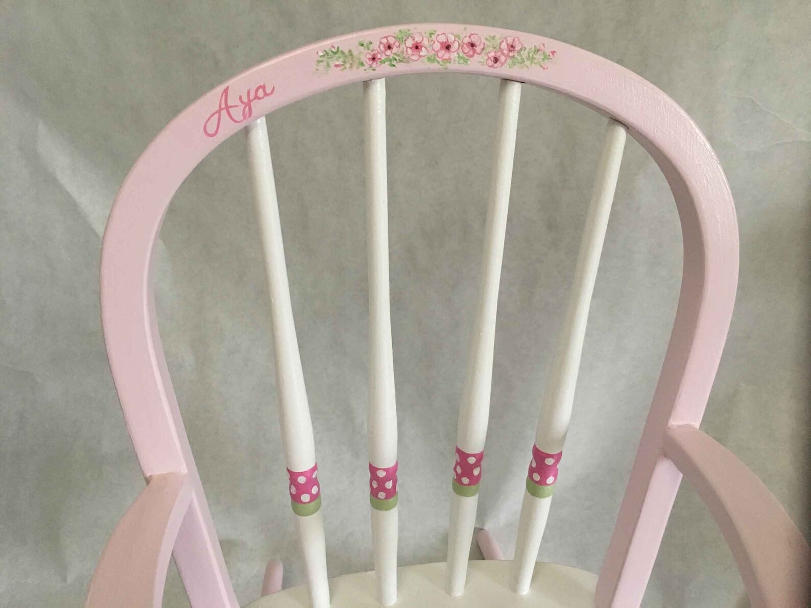 Hand Painted Rocking Chair, Girls Rocking Chair, Child's Rocking Chair ...