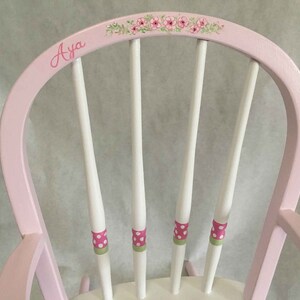 Hand Painted Rocking Chair, Girls Rocking Chair, Child's Rocking Chair ...