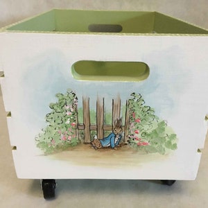 Peter Rabbit Toy Box Crate, Book Box Crate, Book Storage, Kids Book Box ...