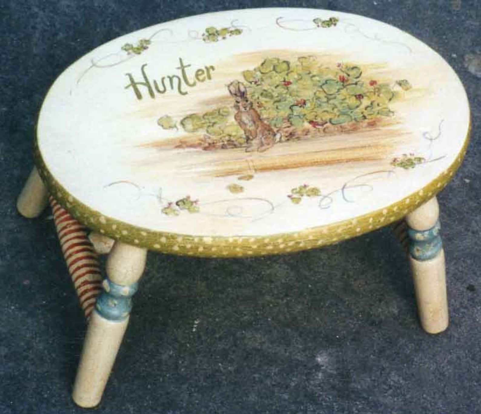 Peter rabbit step stool hand painted step stools kids | Etsy