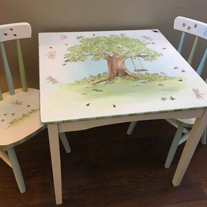 Child's Table Set, Hand Painted Table and Chairs, Children's Table and ...