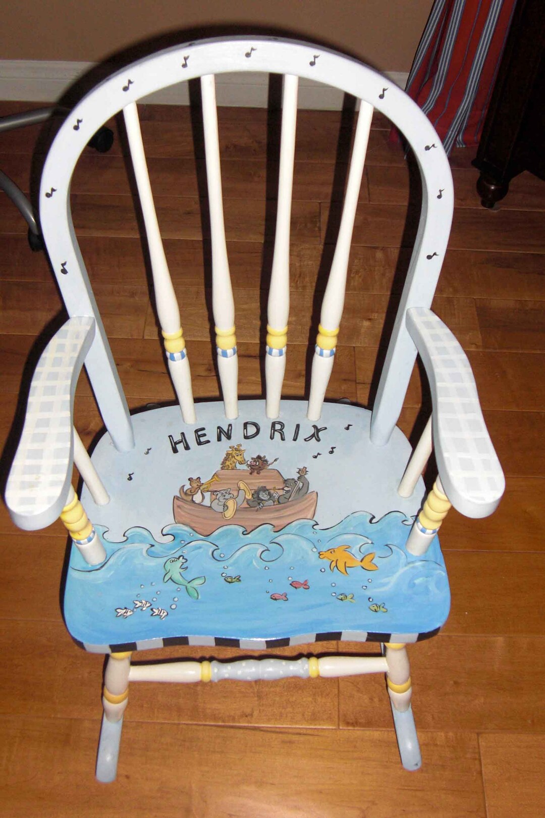Hand Painted Child's Rocking Chair, New Baby Gifts, Painted Children's ...
