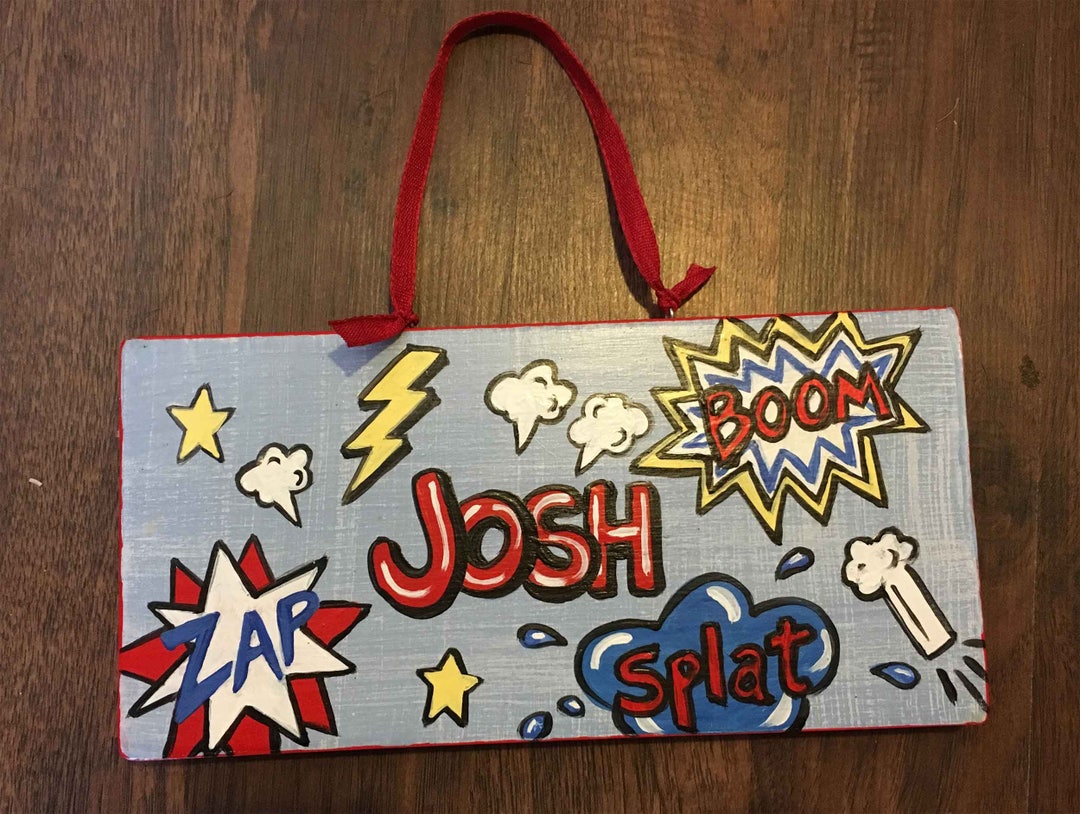 Name Sign, Painted Name Sign, Kids Name Sign, Door Sign, Kids Wall ...