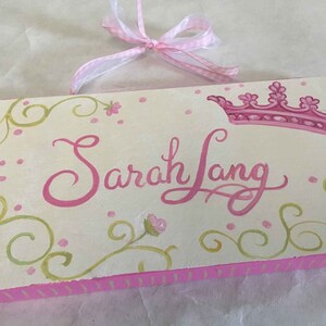Princess Name Sign, Girls Name Sign, Hand Painted Name Sign, Kids Name ...