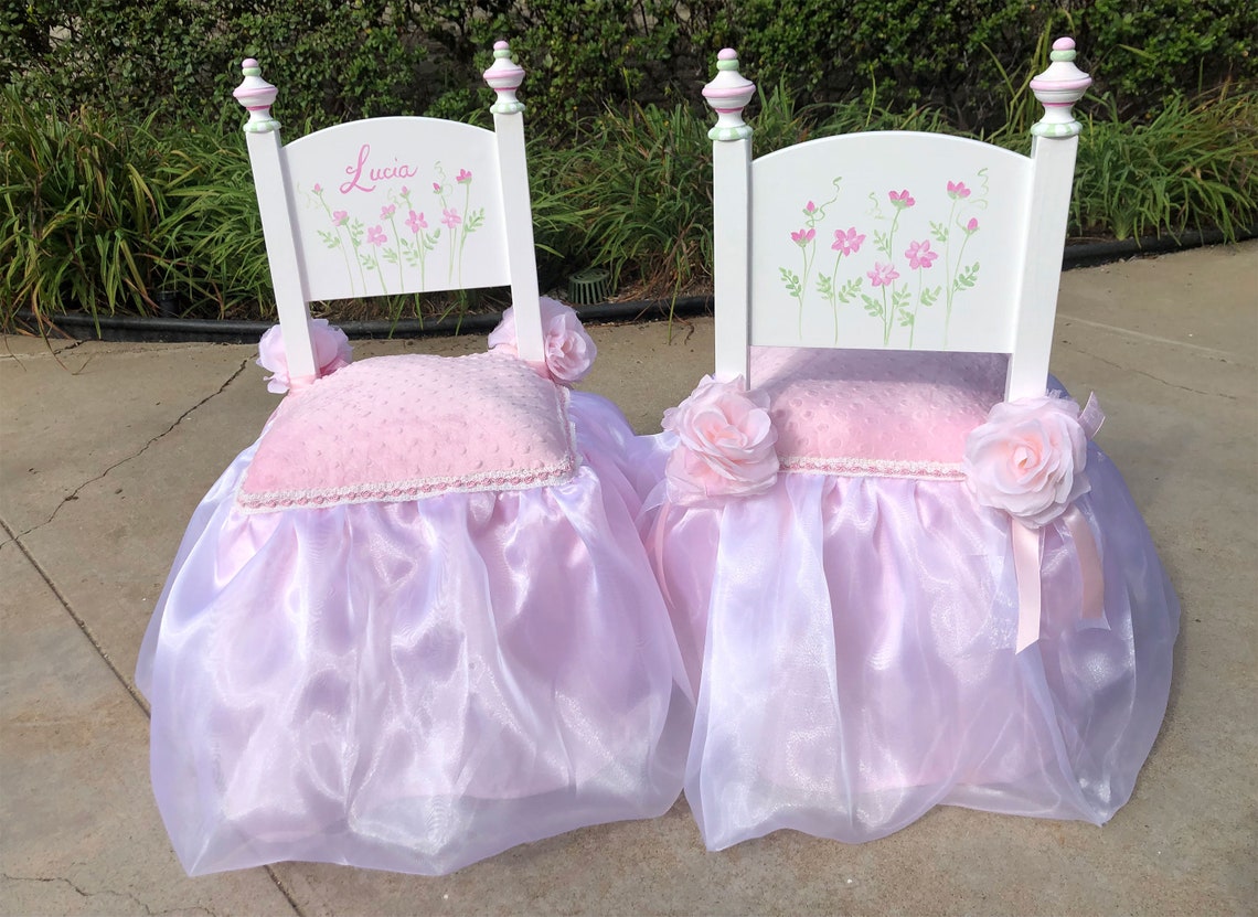 Custom Round Princess Table & Chair Set Hand Painted - Etsy