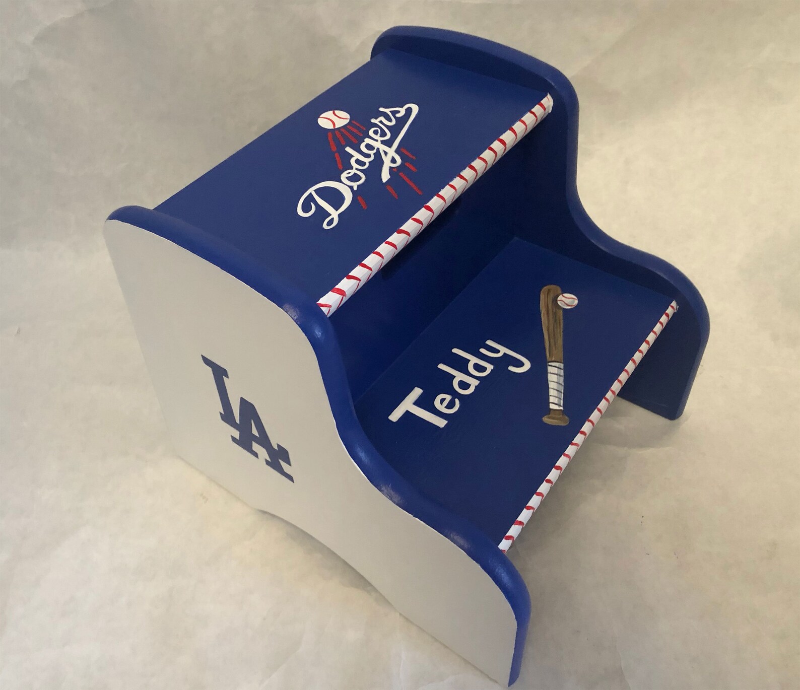 Child's Step Stool, Baseball Step Stool, Yankees Step Stool, Hand ...