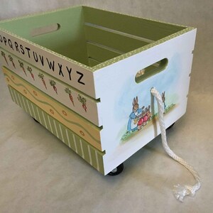 Peter Rabbit Toy Box Crate, Book Box Crate, Book Storage, Kids Book Box ...