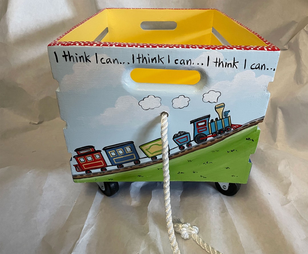 Train Crate Toy Box, Book Crate, Baby Shower Gift - Etsy