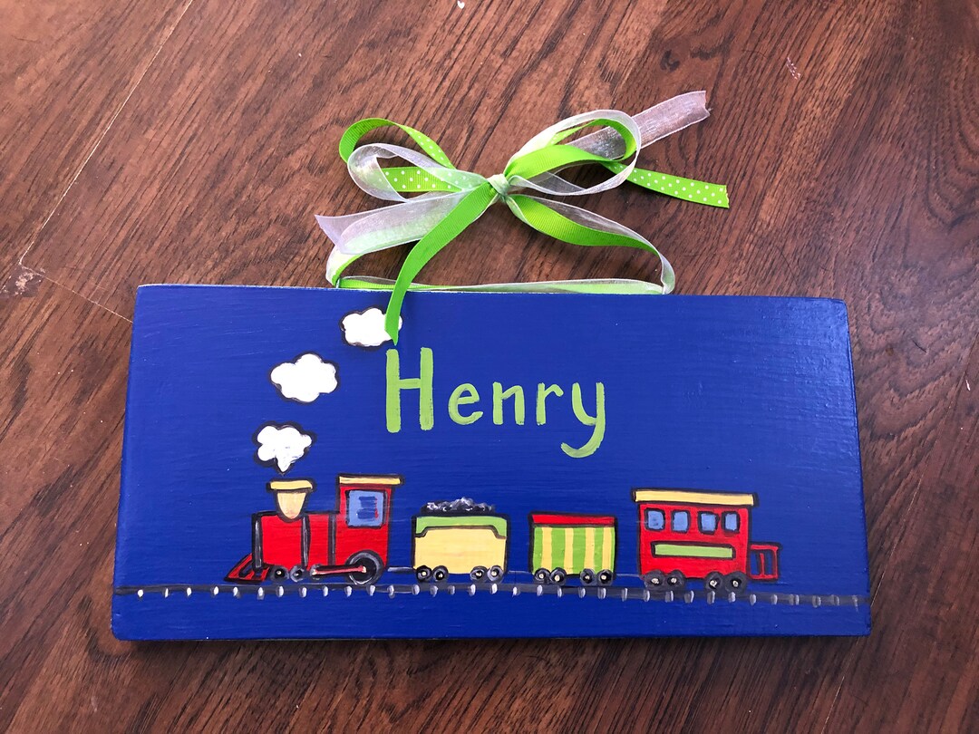 Boys Name Sign Train Name Sign Hand Painted Name Plaque Etsy boys-name-sign-train-name-sign-hand-painted-name-plaque-etsy