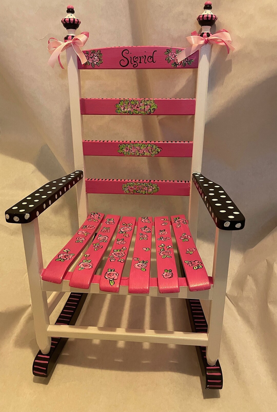 Hand Painted Kids Rocking Chair, Child's Rocking Chair, New Baby Gift ...
