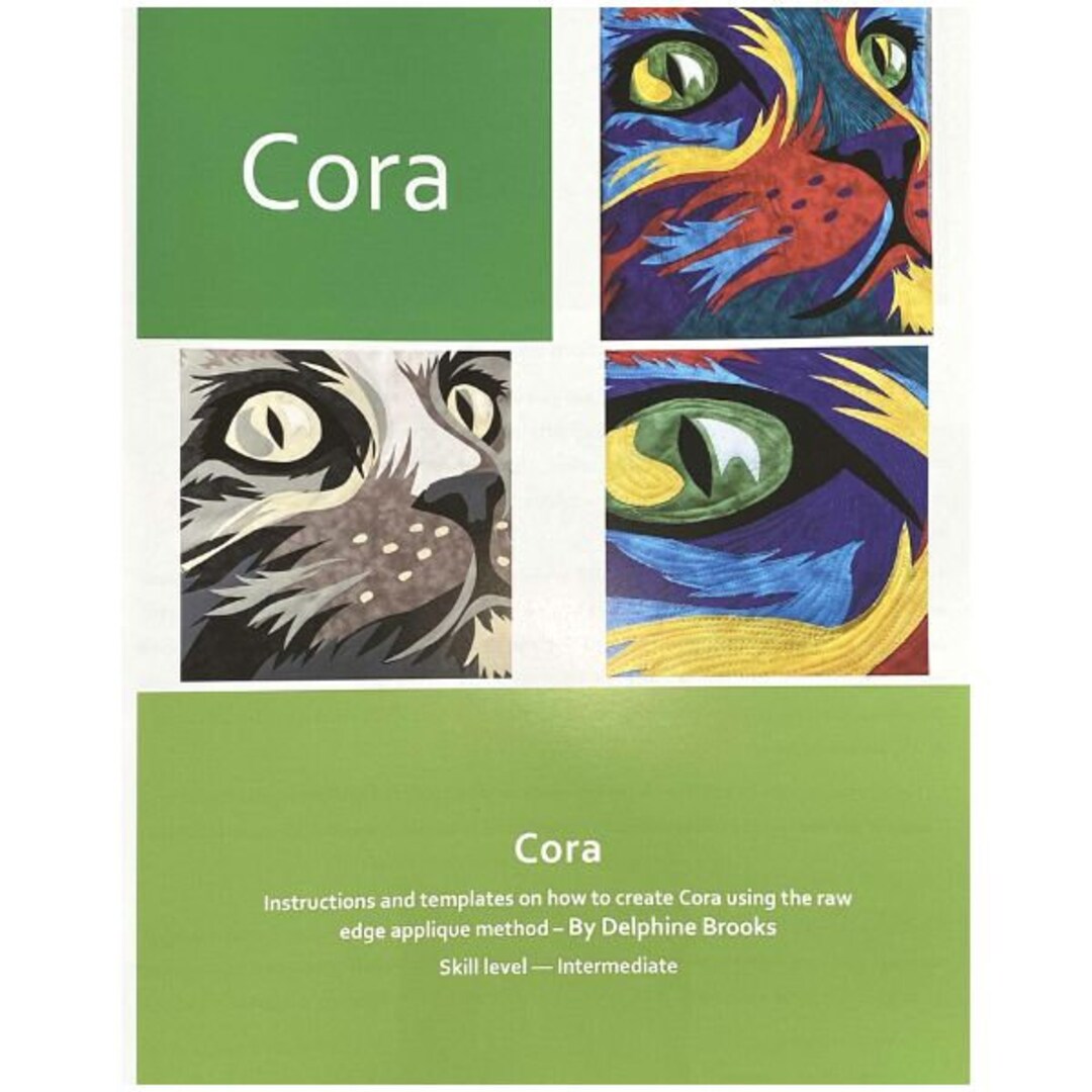 Cora the Cat Art Quilt Delphine Brooks Pattern - Etsy