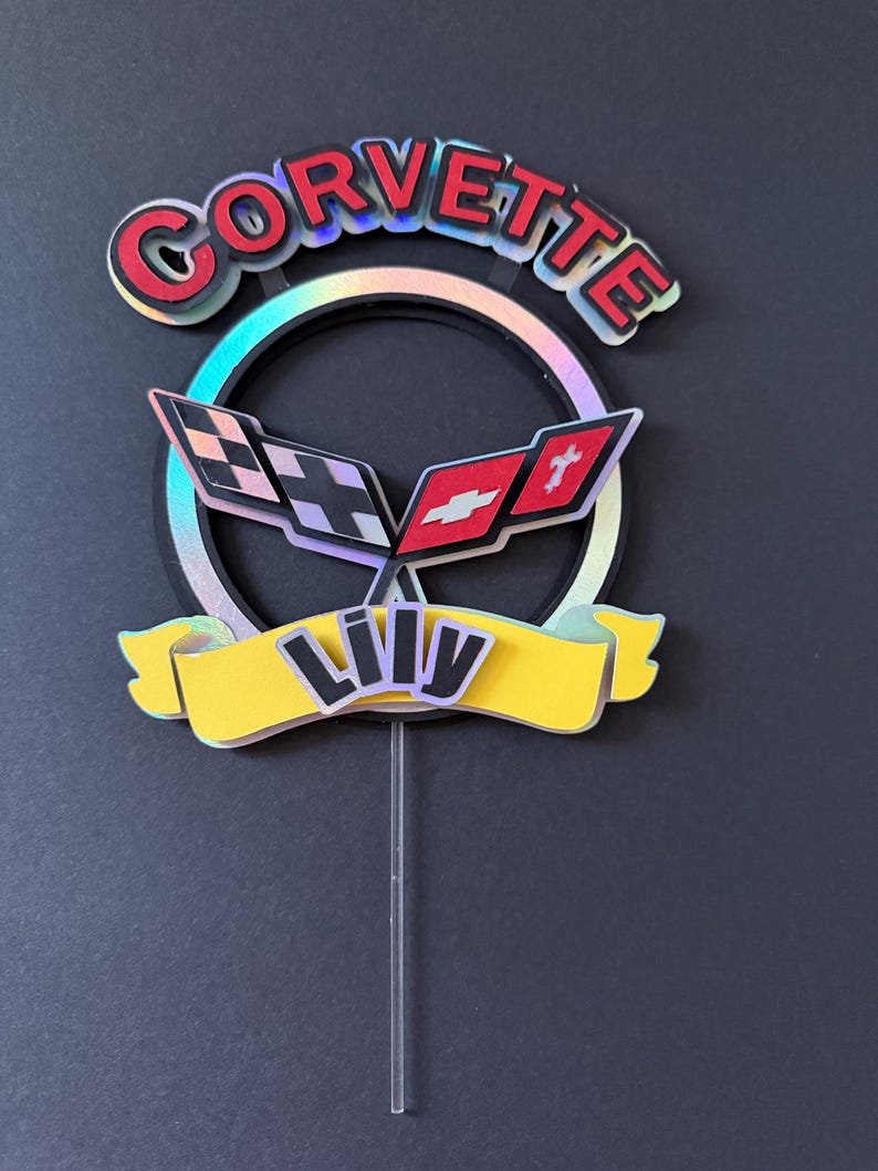 Personalized Corvette C-5 Emblem: Garage Wall Art, Cake Topper - Etsy