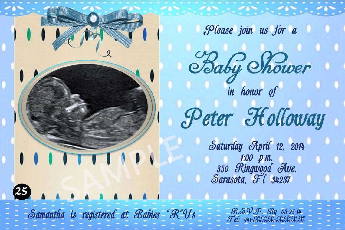 Personalized Invitation Cards Baby Shower | Etsy