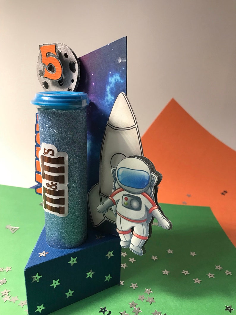 3D Astronaut Space Cake Topper: LED Outer Space Birthday Party - Etsy ...