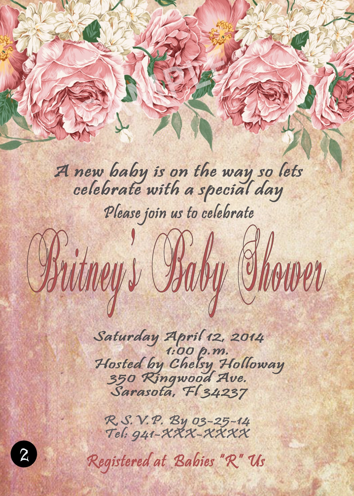 Personalized Invitation Cards Baby Shower | Etsy