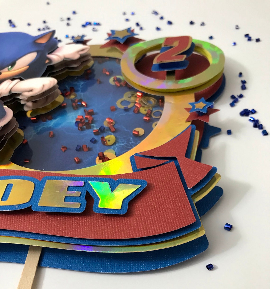 Sonic Cake Topper Sonic Birthday 3D Sonic Topper Sonic Theme - Etsy