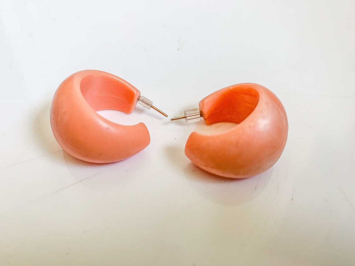 Vintage 60s Jewelry Set / 1960s Lucite Plastic Bangles & Hoop | Etsy