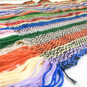 Vintage Table Runner / Hand Woven Rag Style Textured Table Mat W ...