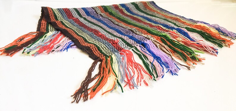 Vintage Table Runner / Hand Woven Rag Style Textured Table Mat - Etsy