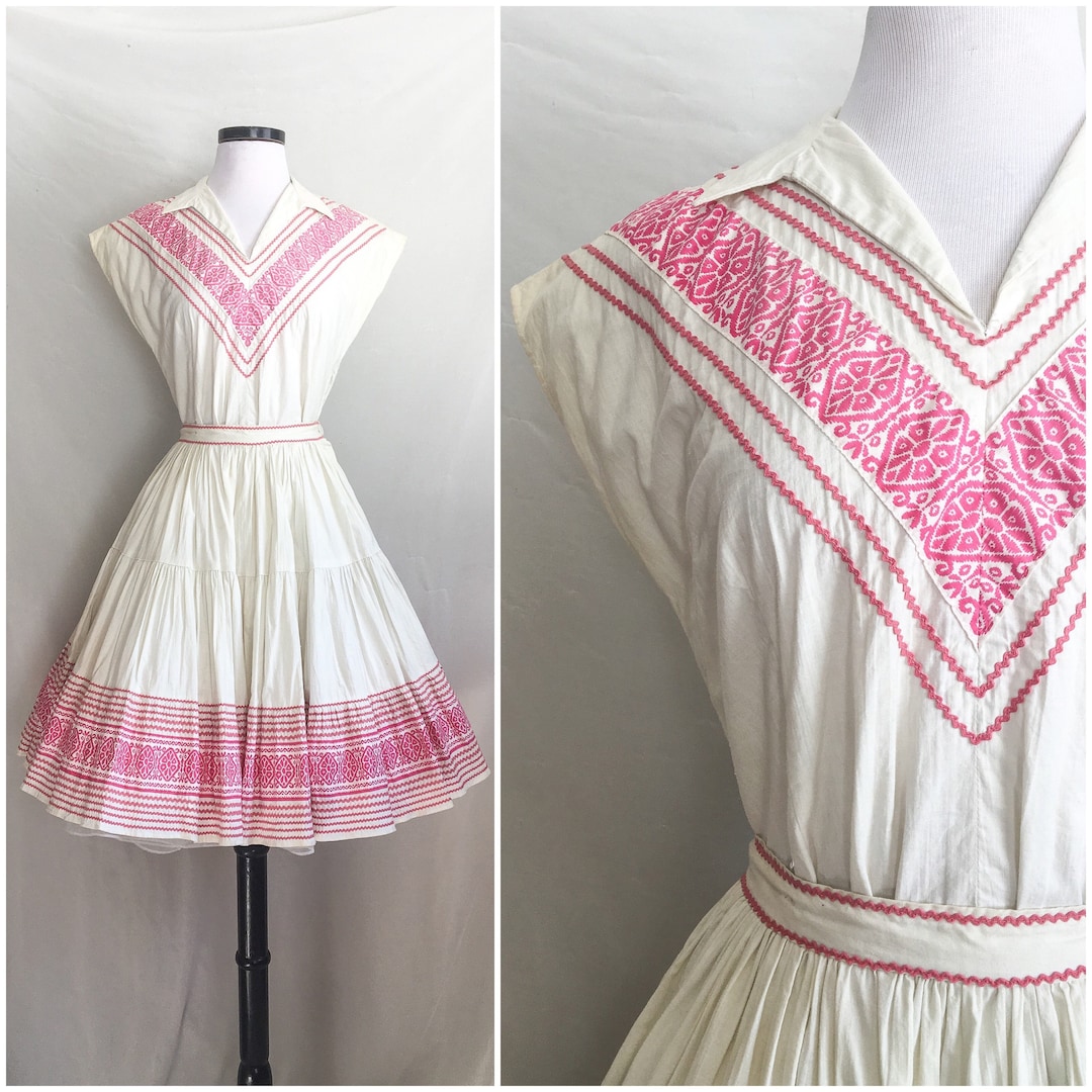 1950s Dress Set / Southwest Dress Set / 50s Native, Patio, Fiesta ...