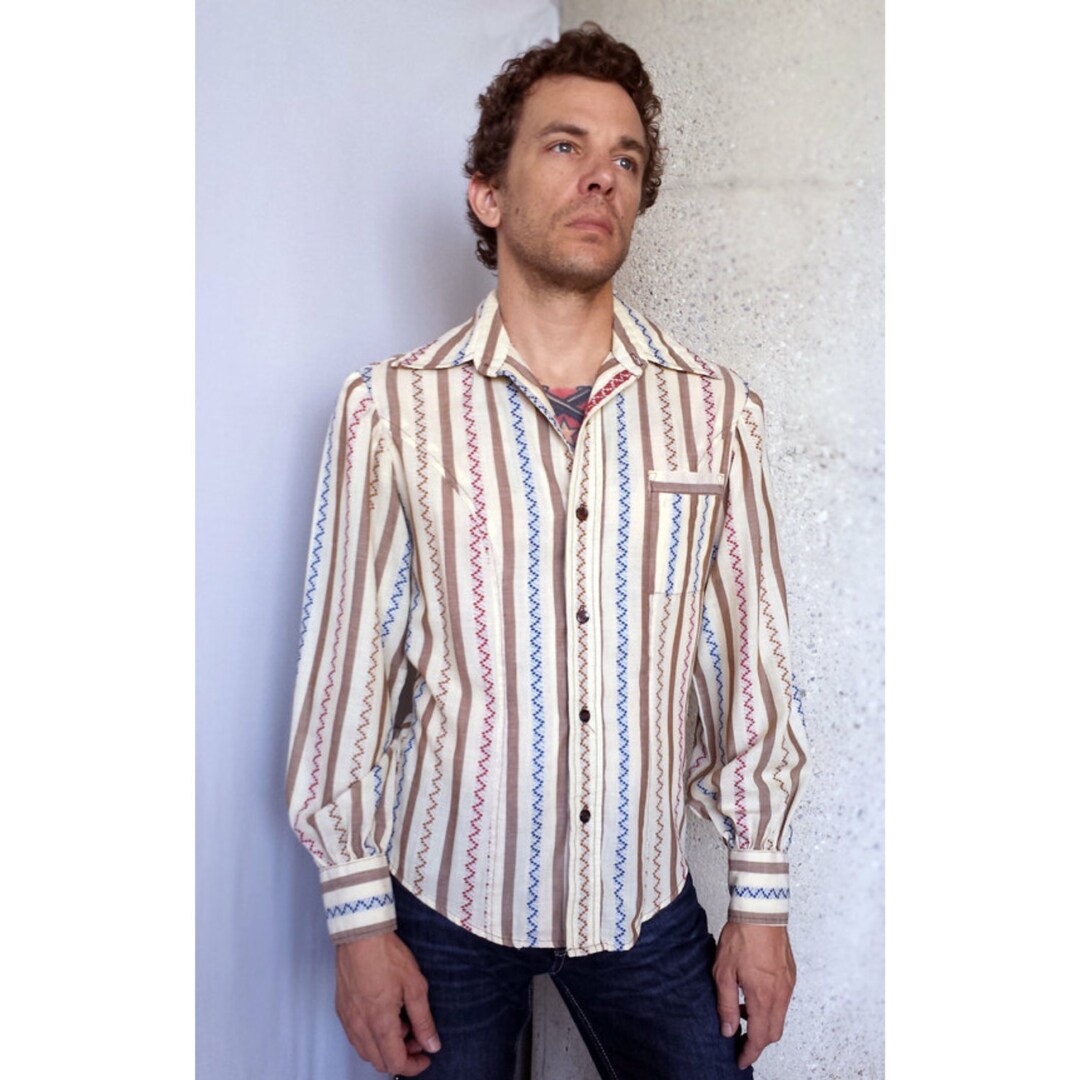 Handmade, Mens Woven, Vintage, Button Down, Size Med. - Etsy
