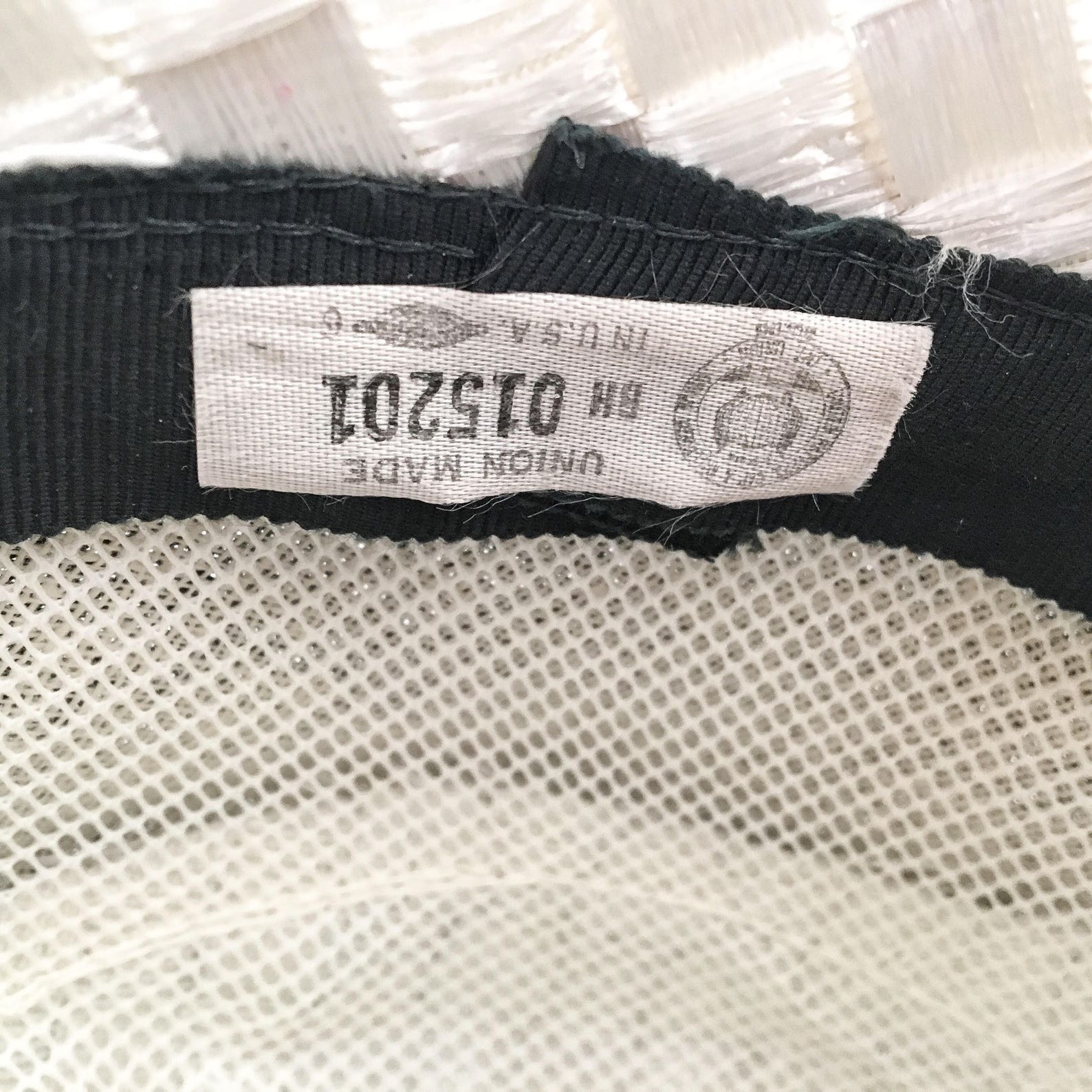 Vintage 50s 60s Black & White Straw Mod Bucket Hat / Mid - Etsy