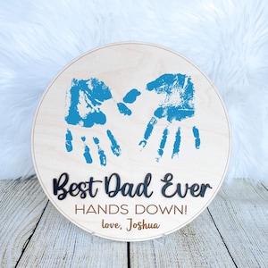 Best Dad Ever Hands Down, Father's Day Gift From Kids, Personalized ...