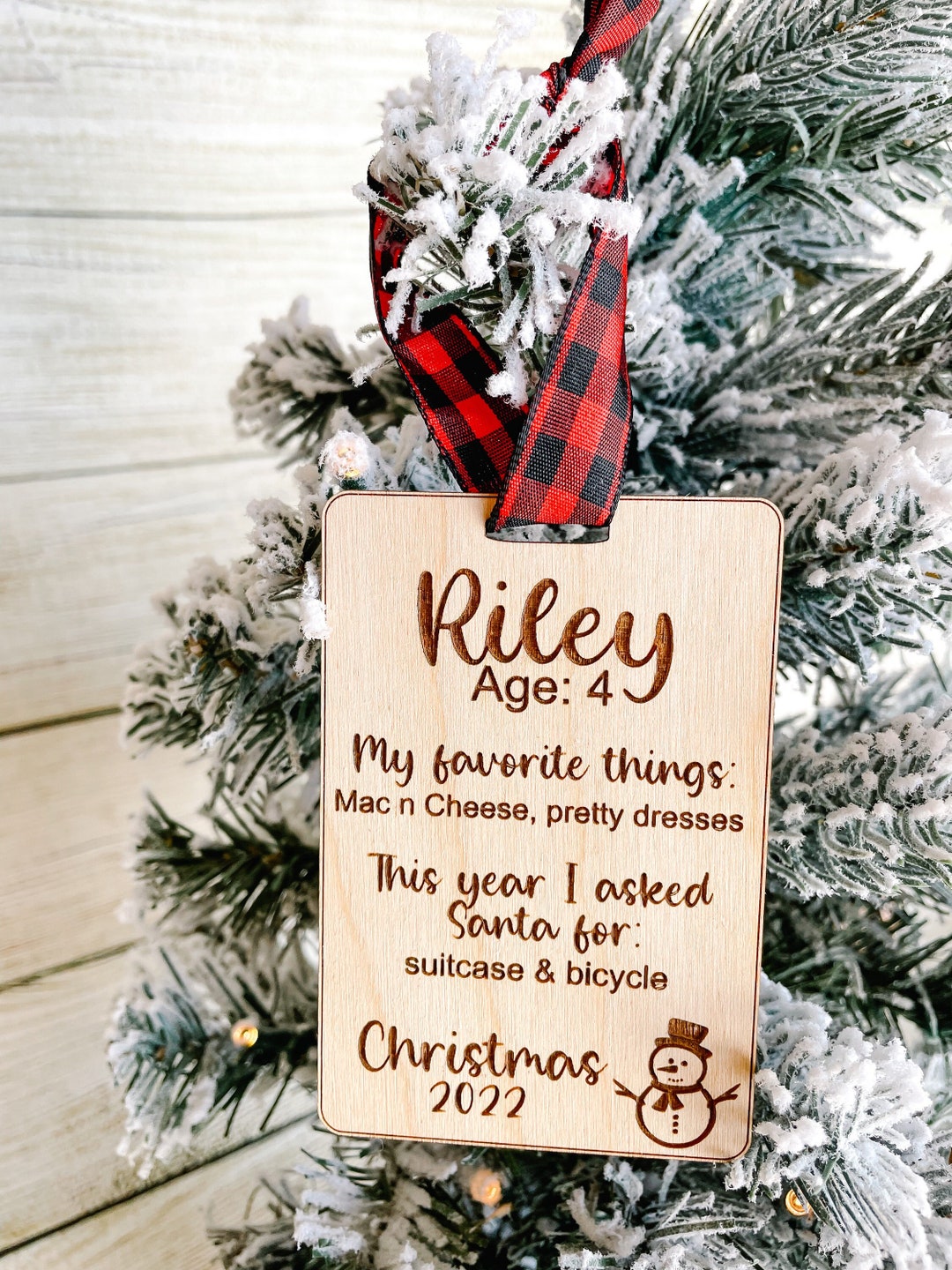 Keepsake Ornament, Child Personalized Ornament, Ornament for Kids, Year ...