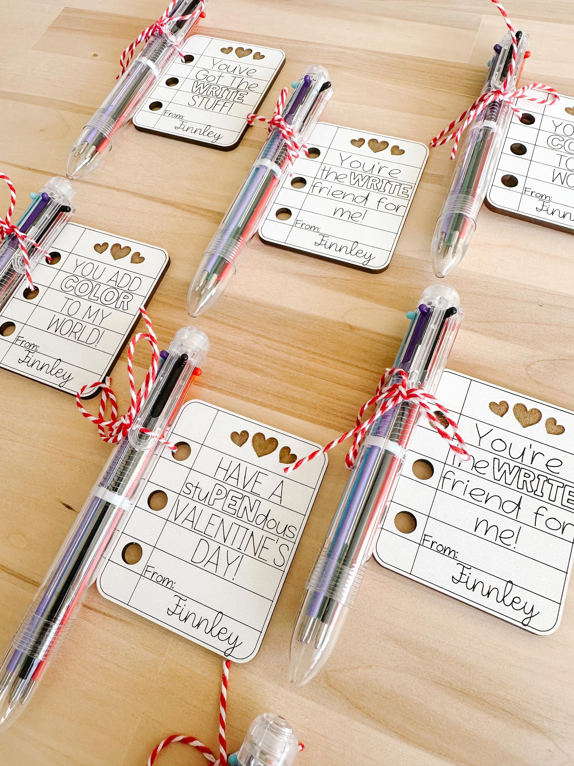 Personalized Valentines With Pen, Valentines for Class, Kids School ...