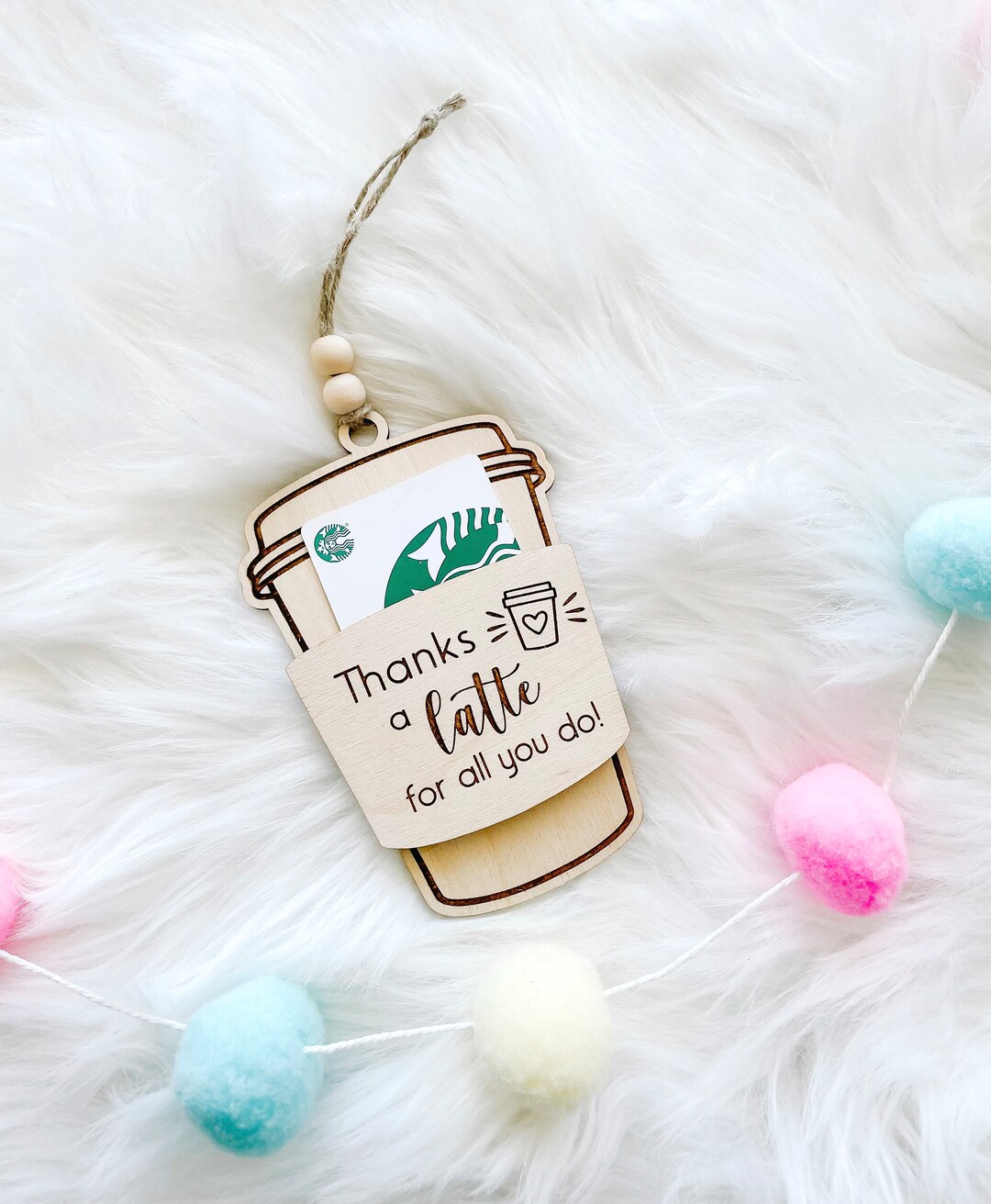 Thanks a Latte, Gift Card Holder Teacher, Teacher Appreciation Gift ...