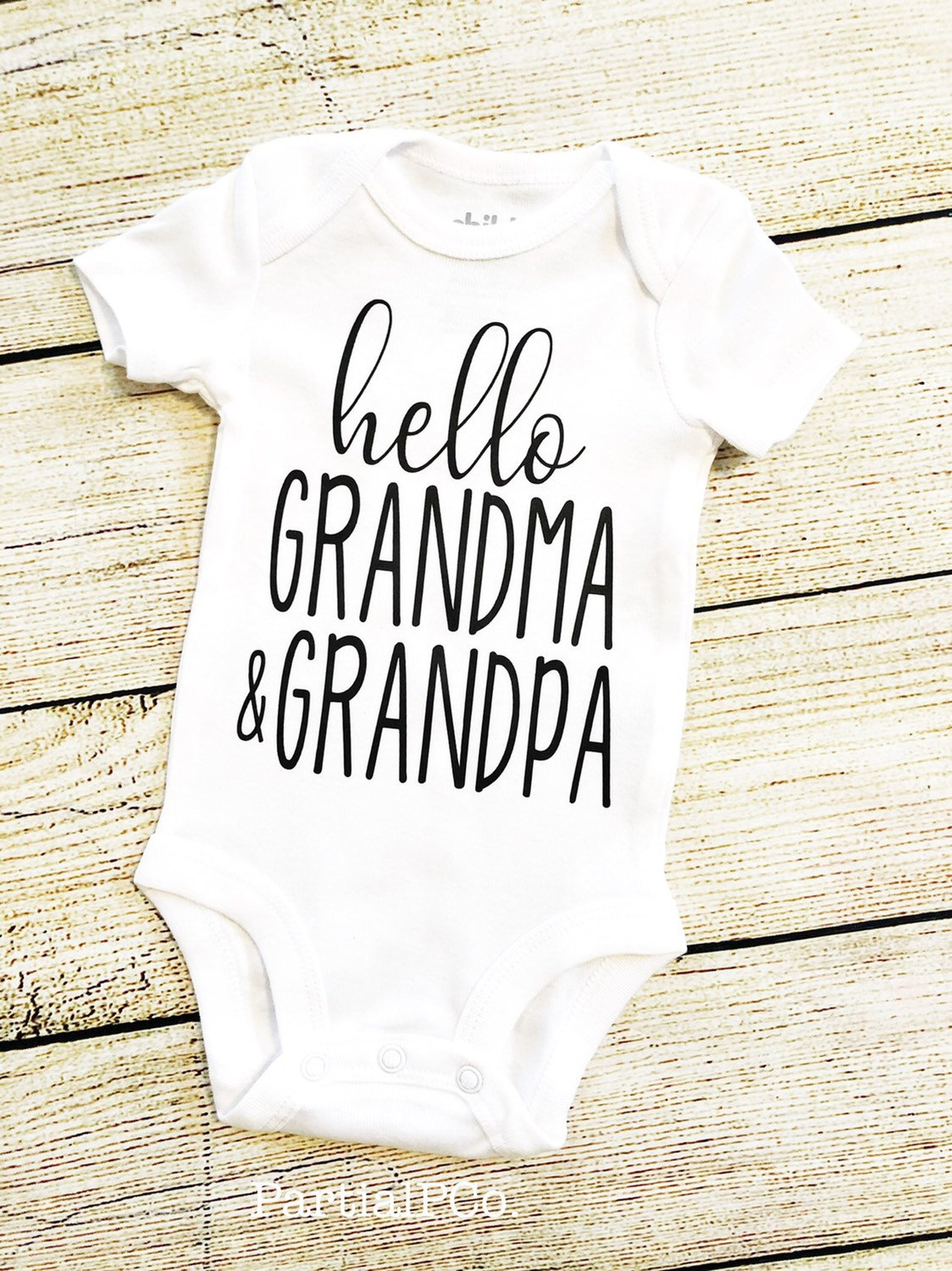 Hello Grandma and Grandpa Pregnancy Announcement New - Etsy