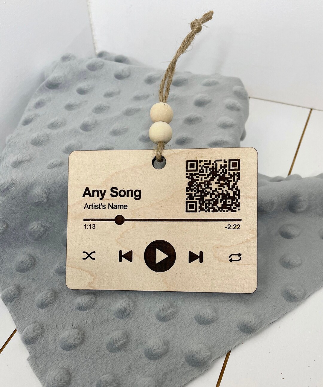 Scannable Music Code Ornament, Valentine's Day Gift, Our Song Ornament ...