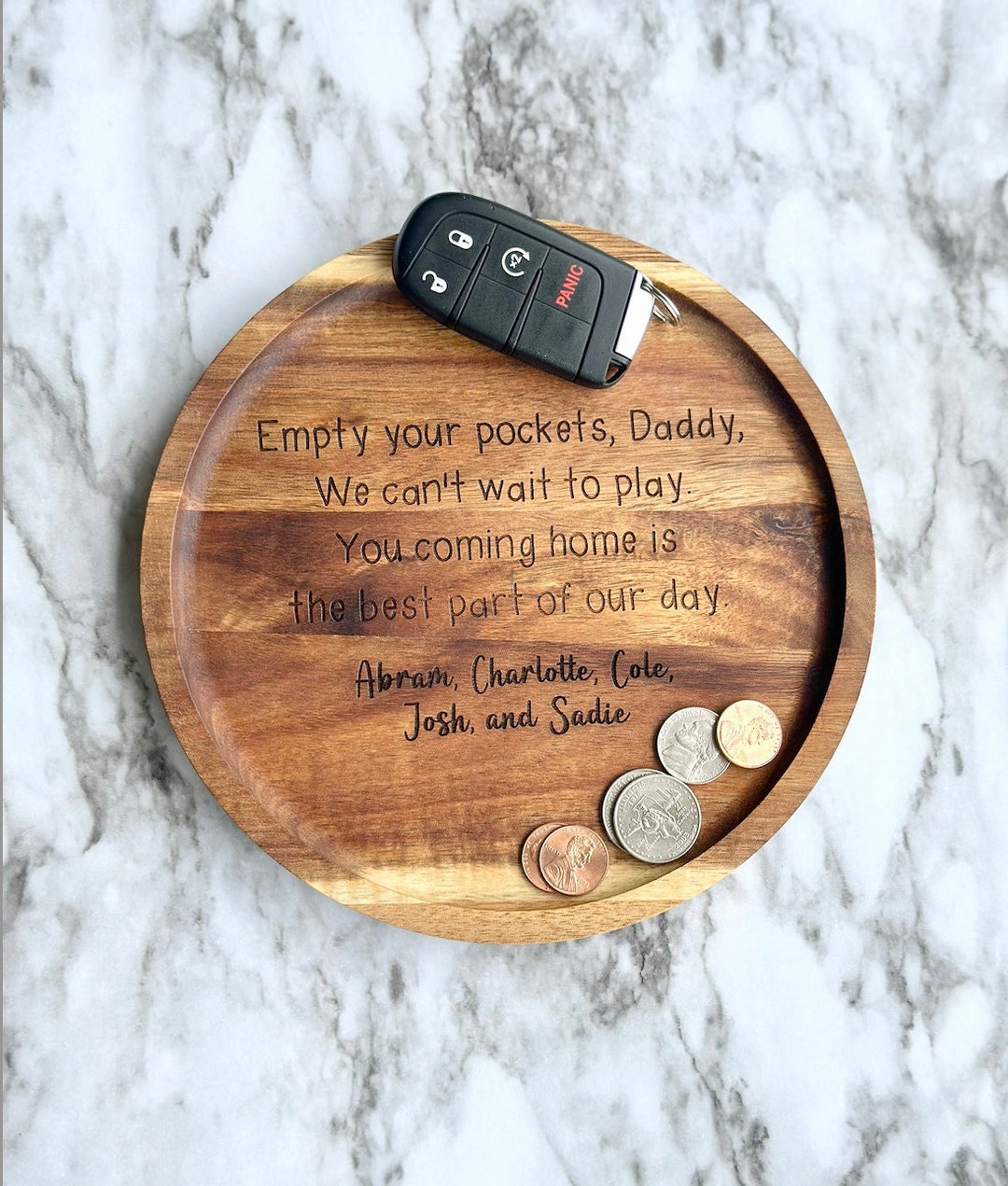 Catchall Tray, Father's Day Gift From Kids, Valet Tray for Dad ...