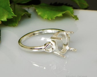 Round Engraved Shank 4mm 7mm Sterling Silver Pre-Notched | Etsy