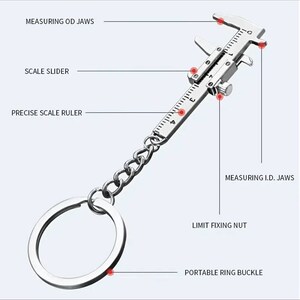 Mini Portable Caliper Keychain Measuring Tool for Gemstones Settings ...