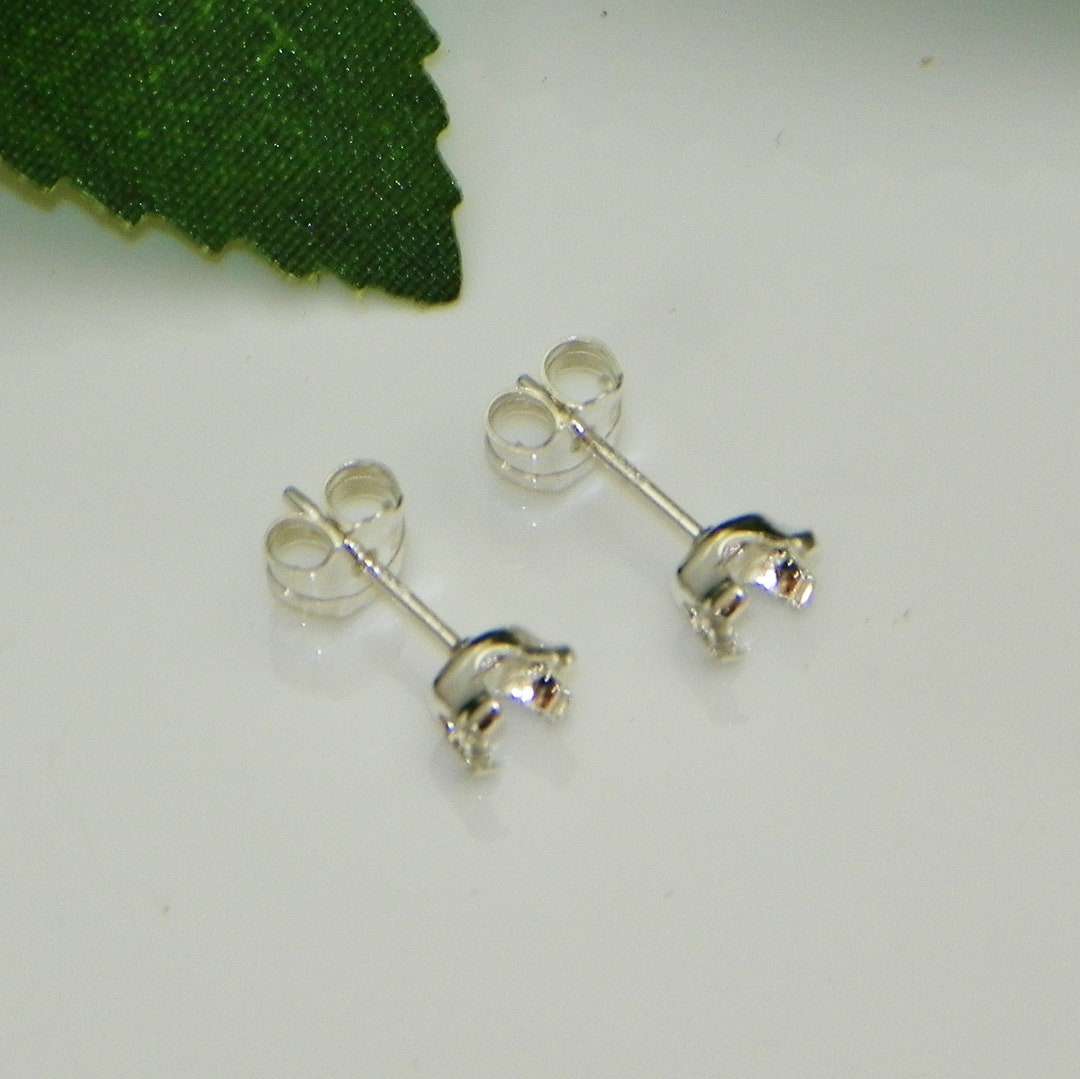 Oval 7x5 8x6 Sterling Silver Snap Tite Earring Settings - Etsy