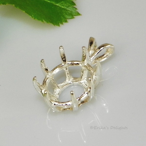 Large Silver Pendant - Etsy