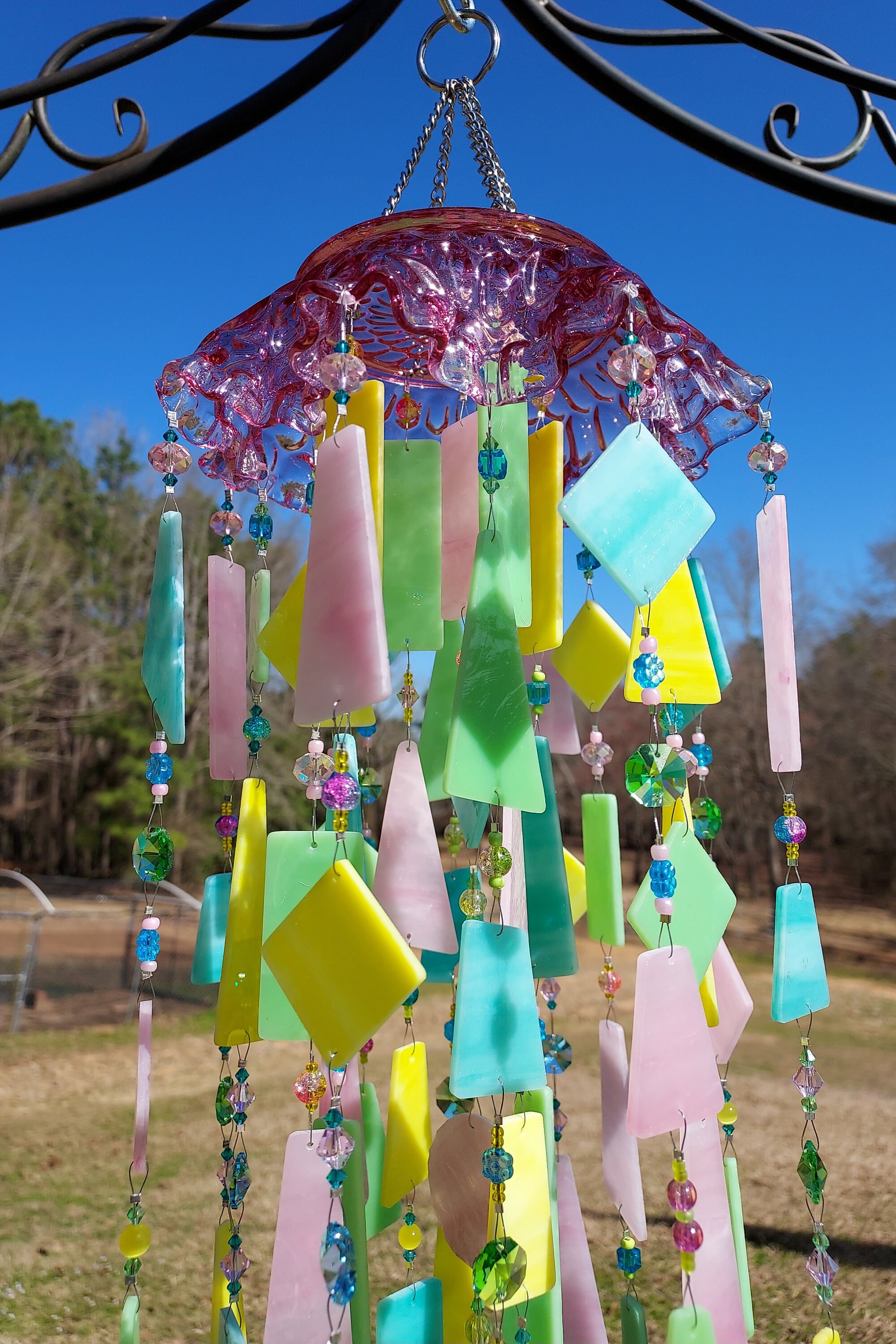 Special K Wind Chimes,spring Bouquet, Window Jewelry, Garden Decor ...