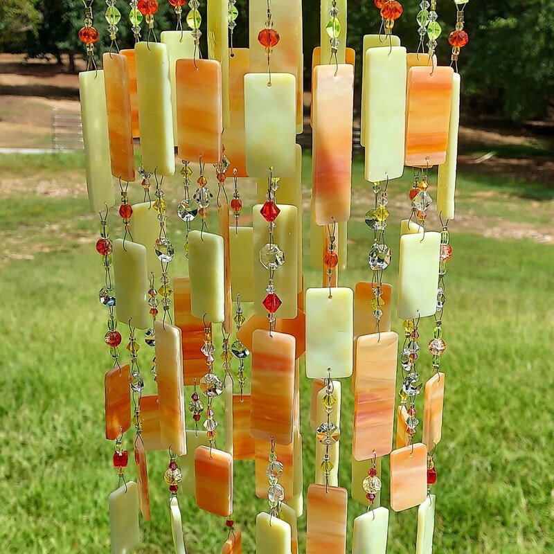 Stained Glass Wind Chimes - Etsy