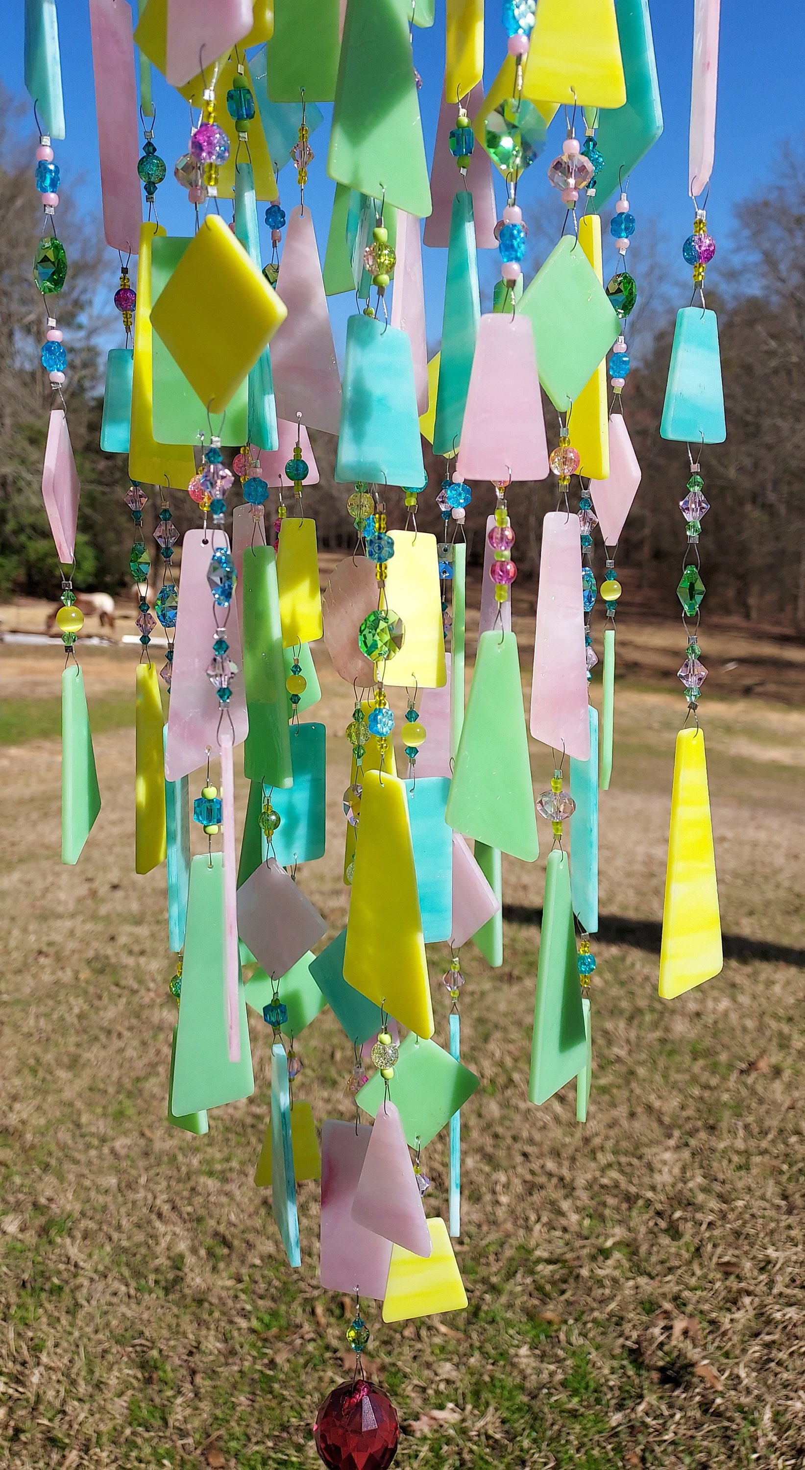 Special K Wind Chimes,spring Bouquet, Window Jewelry, Garden Decor ...