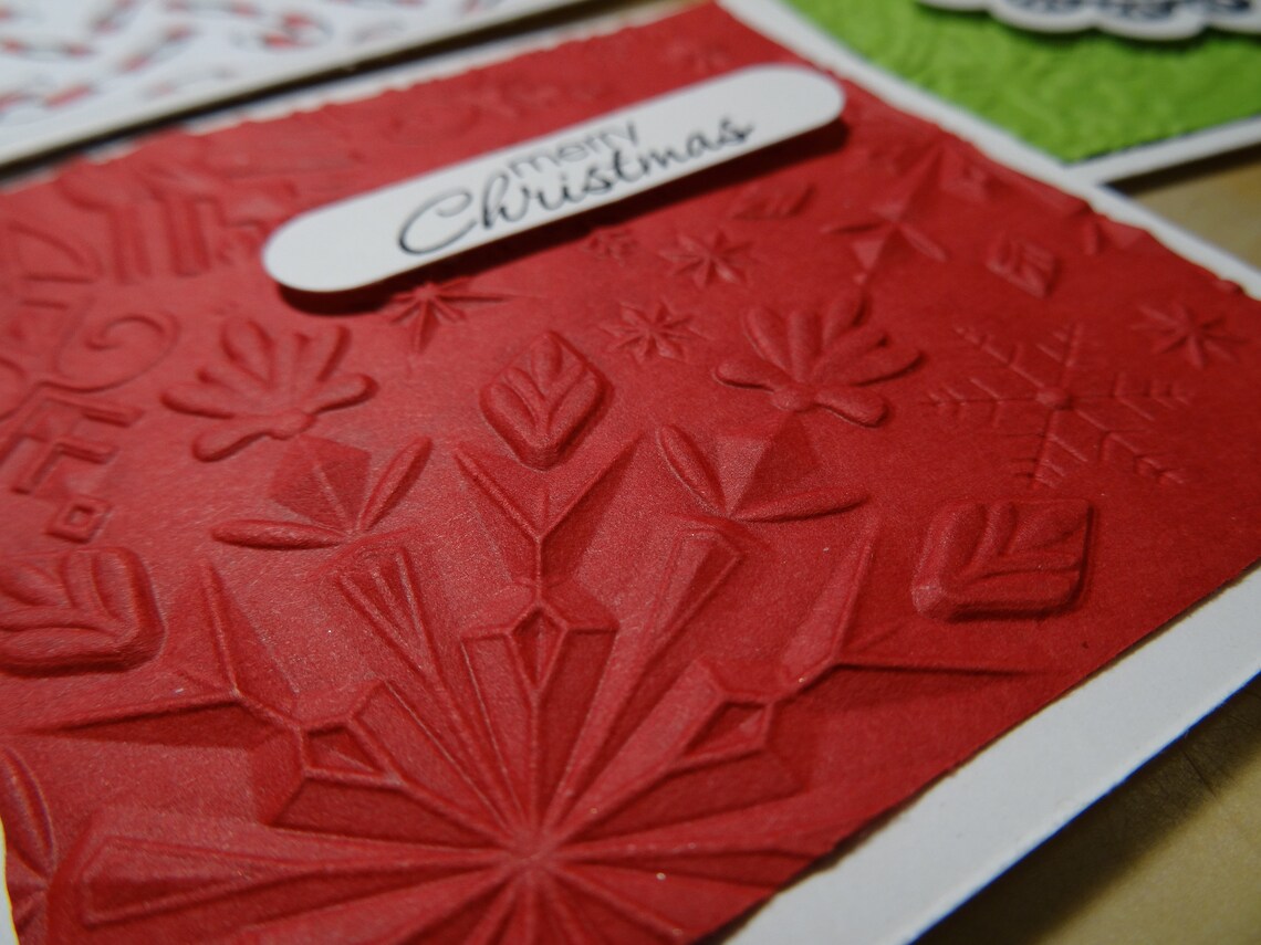 Christmas TINY CARDS: 3 X 3 Mini Cards/mini Notes/gift Tag Blank Inside ...
