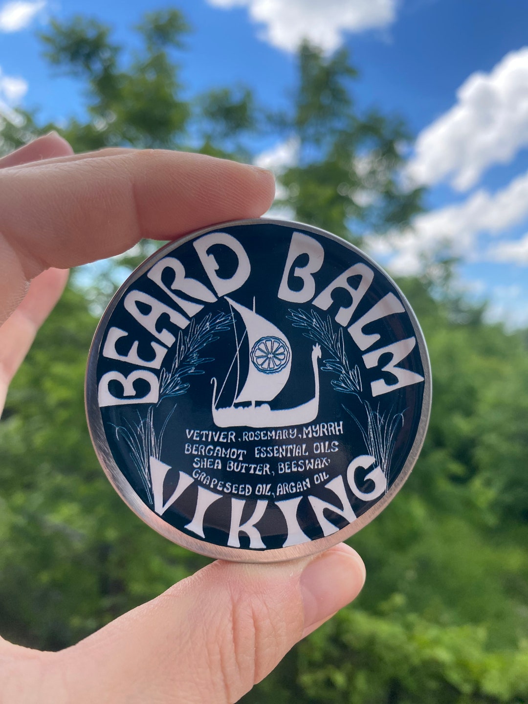 Viking Beard Balm, Argan Oil, Natural Skincare, Musk, Beard Care, Mens ...