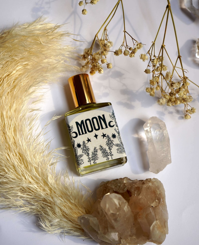Moon Aromatherapy Perfume, Patchouli Essential Oil Blend, 0.5 Oz Roll ...